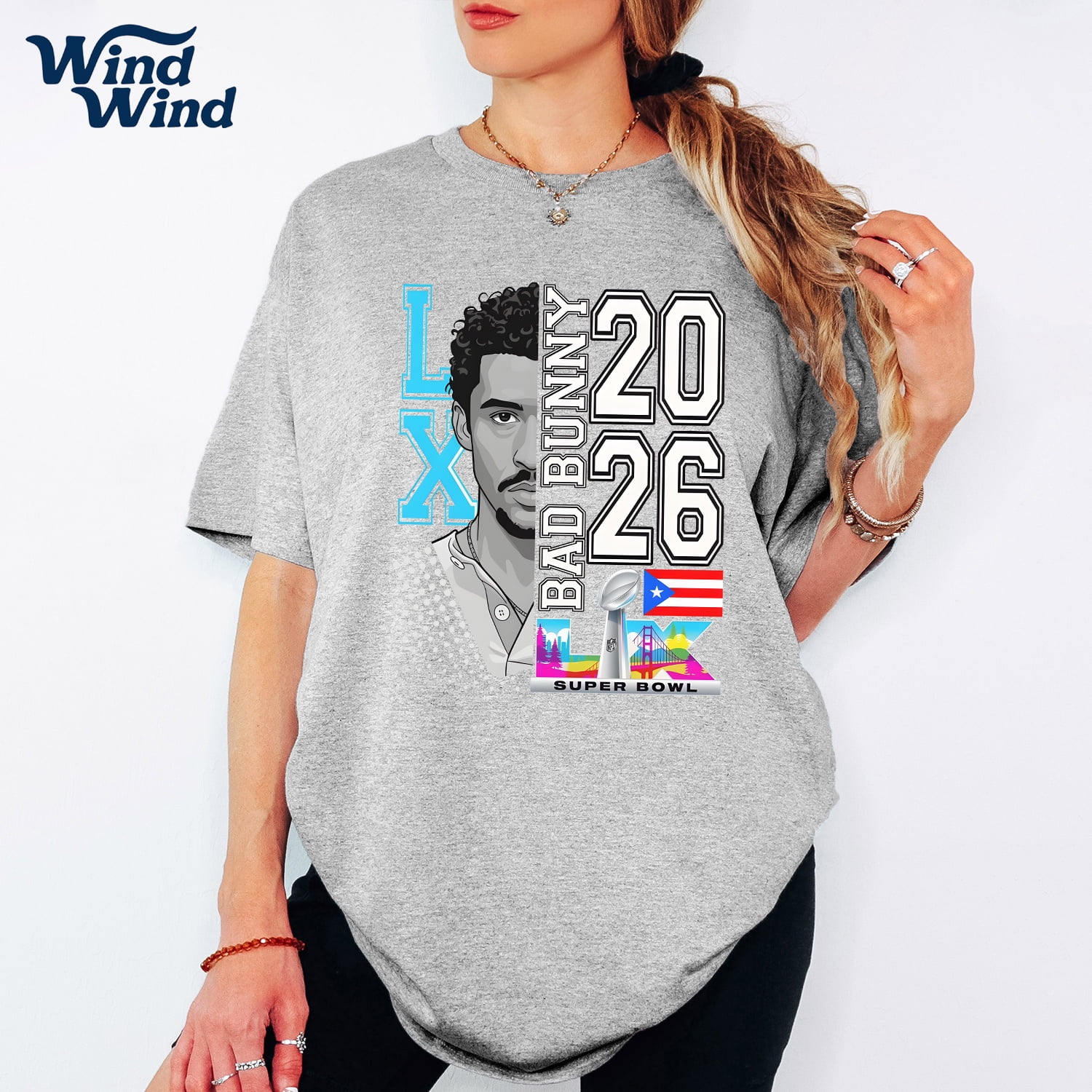 Bunny Super Bowl 2026 Shirt, Puerto Rican Football Tee, Halftime Show ...