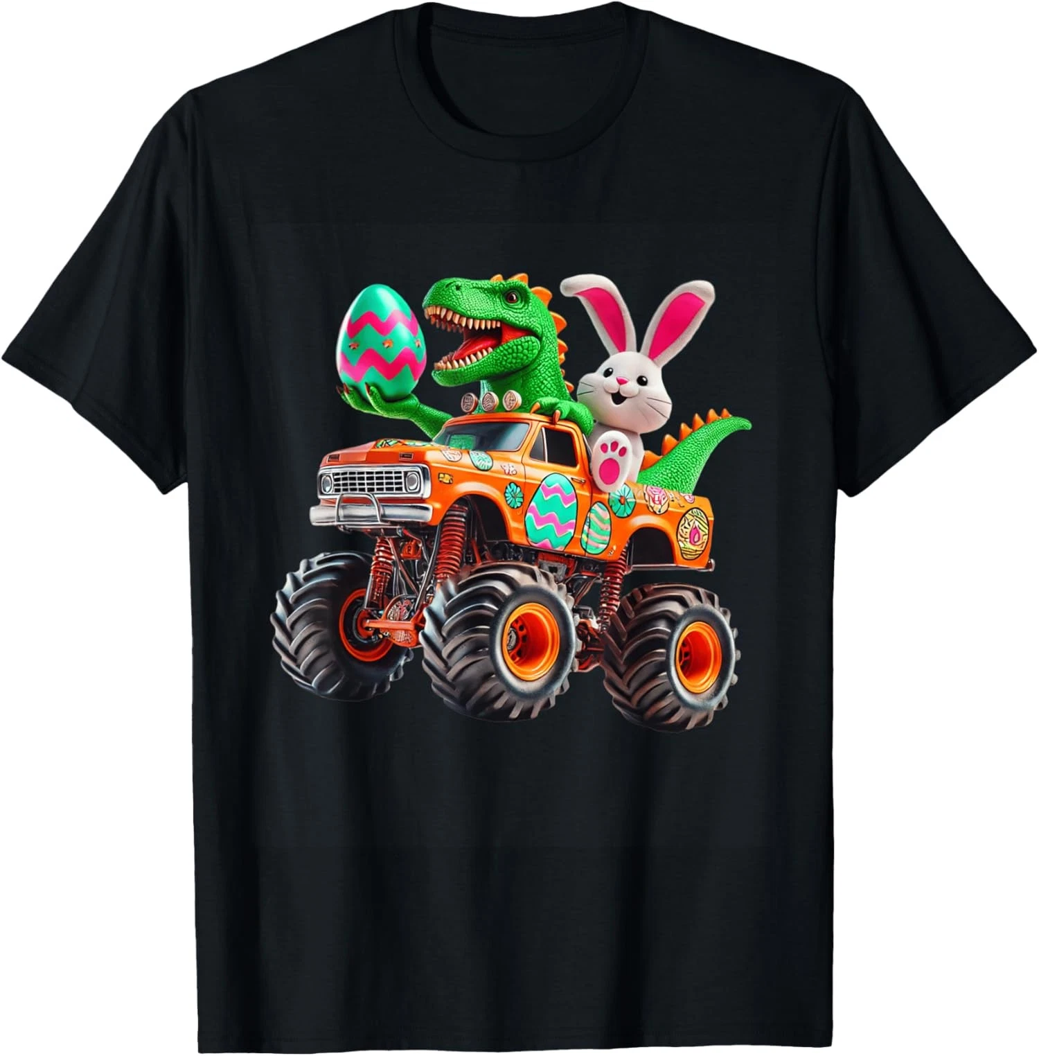 Bunny T-rex Easter Monster Truck Dino Funny Cute Kids Boys Unisex T ...
