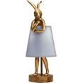 Bunny Table Lamp, 5000mAh , Desk Light with Linen Shade, 15.7 Inch ...