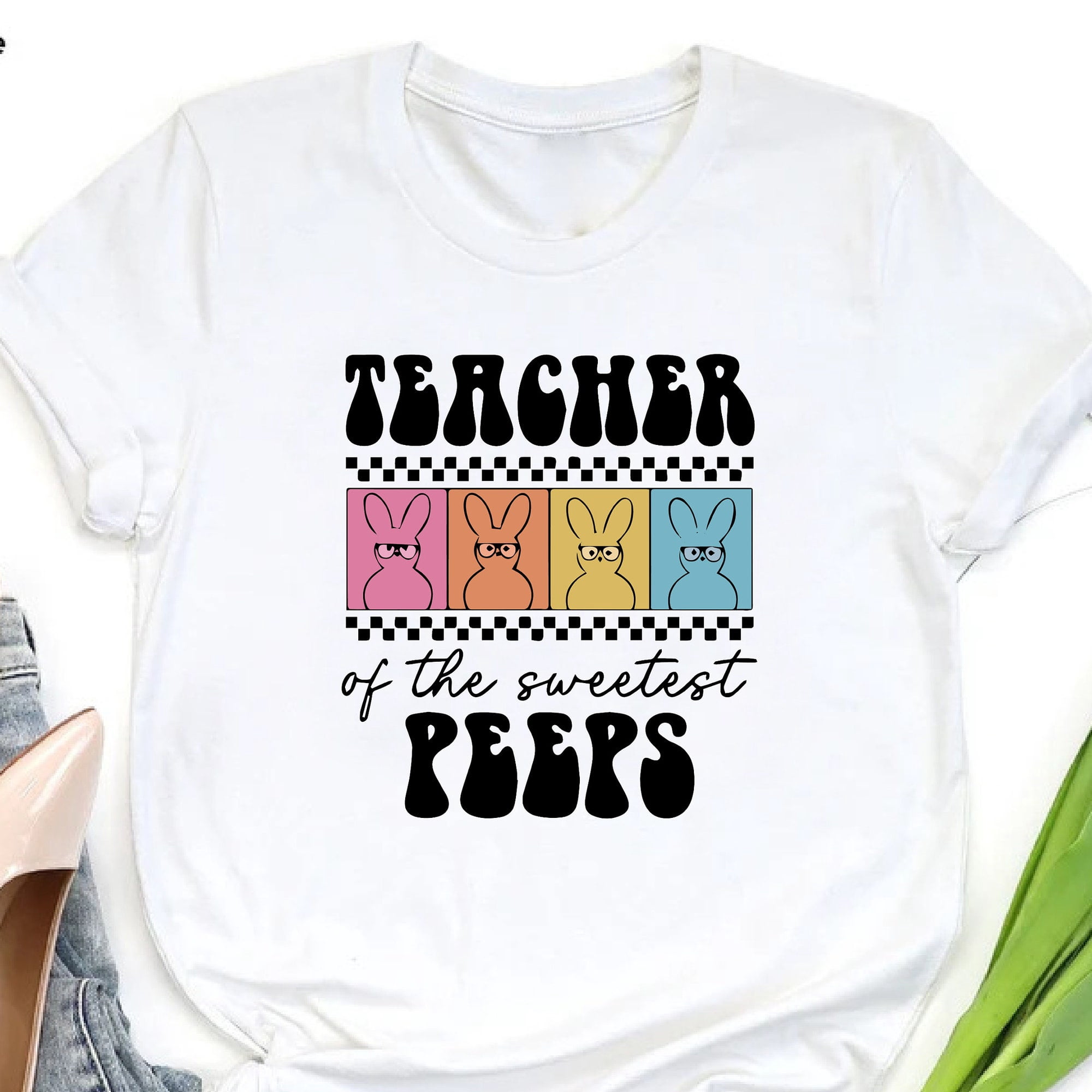 Bunny Teacher TShirt Easter Day Teacher Gift Teacher Appreciation Tee ...