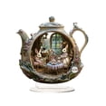 Bunny Teapot Acrylic Desktop Decoration, Easter Rabbit Teapot Ornament ...