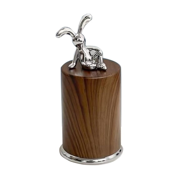 Bunny Toothpick Dispenser Silver Rabbit Toothpick Holder Wood Grain ...