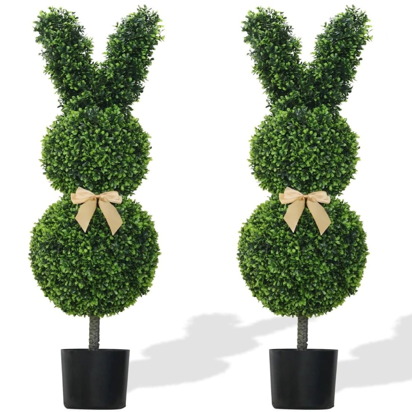 Bunny Topiary, 2 PCS Easter Bunny Topiary Trees Outdoor, Bunny-Shaped ...