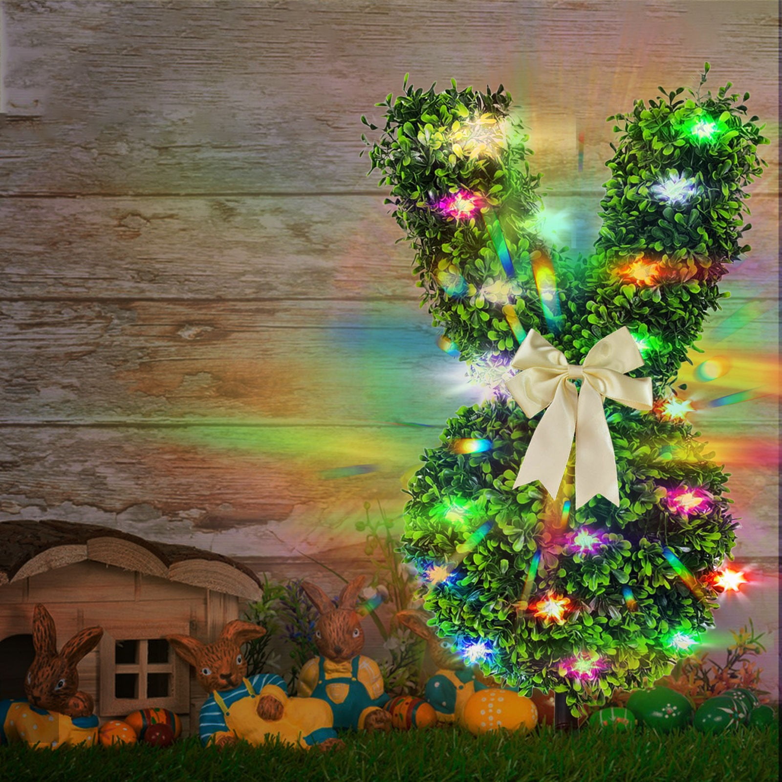 Bunny Topiary, Artificial Bunny Tree Easter Decor, 28inch Artificial ...