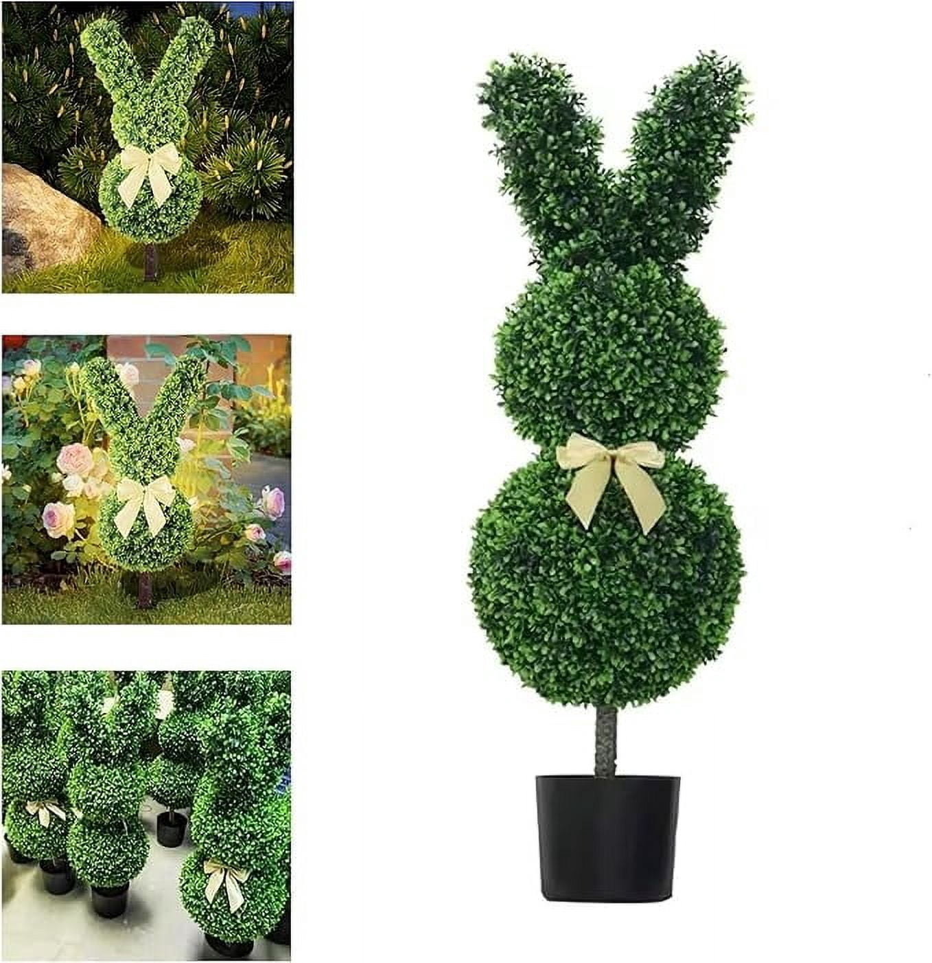 Bunny Topiary, Artificial Bunny Tree Easter Decor, 30.7inch Artificial ...