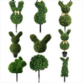 Bunny Topiary Boxwood - 8.66" Rabbit Shaped Topiary Trees, Easter ...