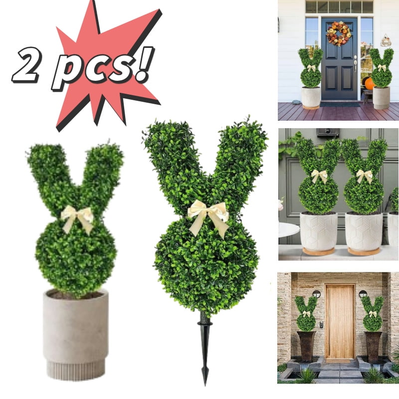 Bunny Topiary - Topiary Bunnies In Artificial Boxwood – Adorable Bunny ...