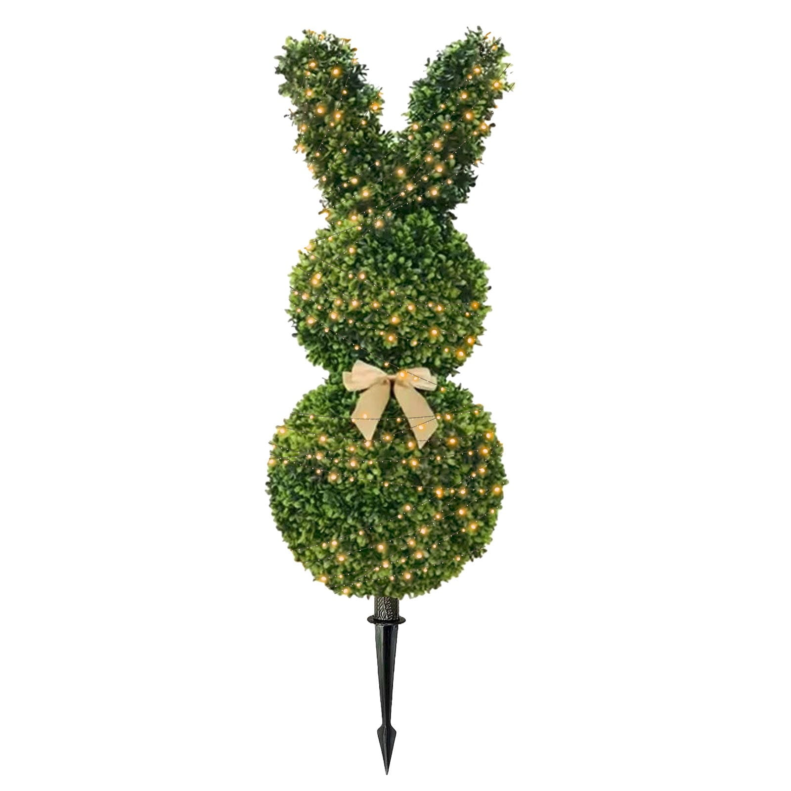 Bunny Topiary Green Artificial Bunny-Shaped Topiary Tree Pot, Easter ...