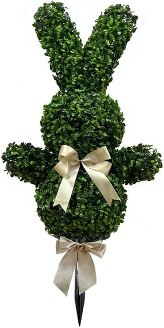 Bunny Topiary Outdoor, Artificial Bunny-Shaped Topiary Tree Pot Fake ...
