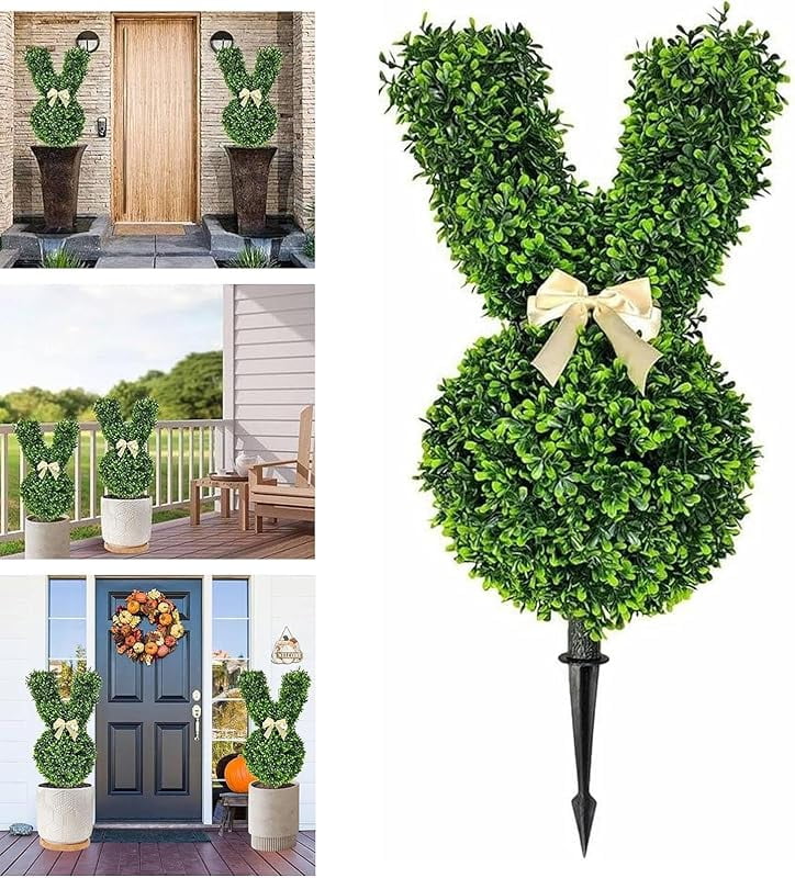 Bunny Topiary Outdoor, Topiary Bunny Outdoor, Artificial Bunny-Shaped ...