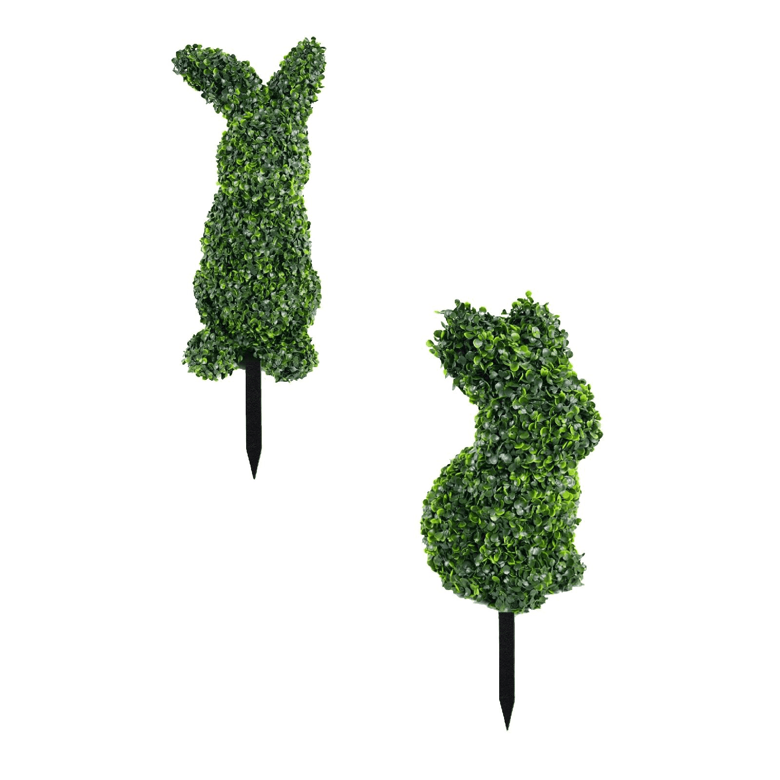 Bunny Topiary Outdoor, Artificial Bunny Shape Boxwood Topiary with ...