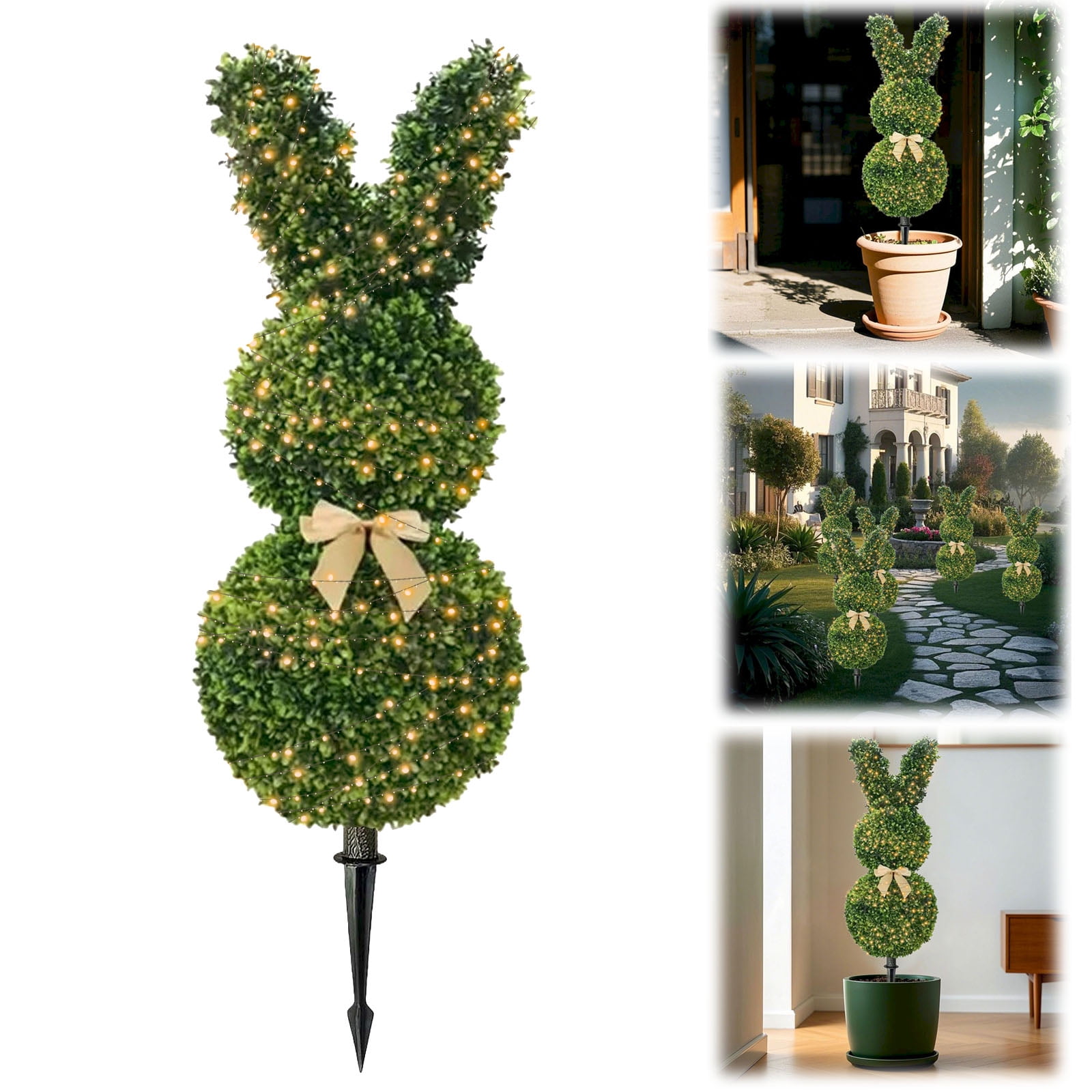 Bunny Topiary Outdoor Bunny Topiary Easter Outdoor Decorations Easter ...
