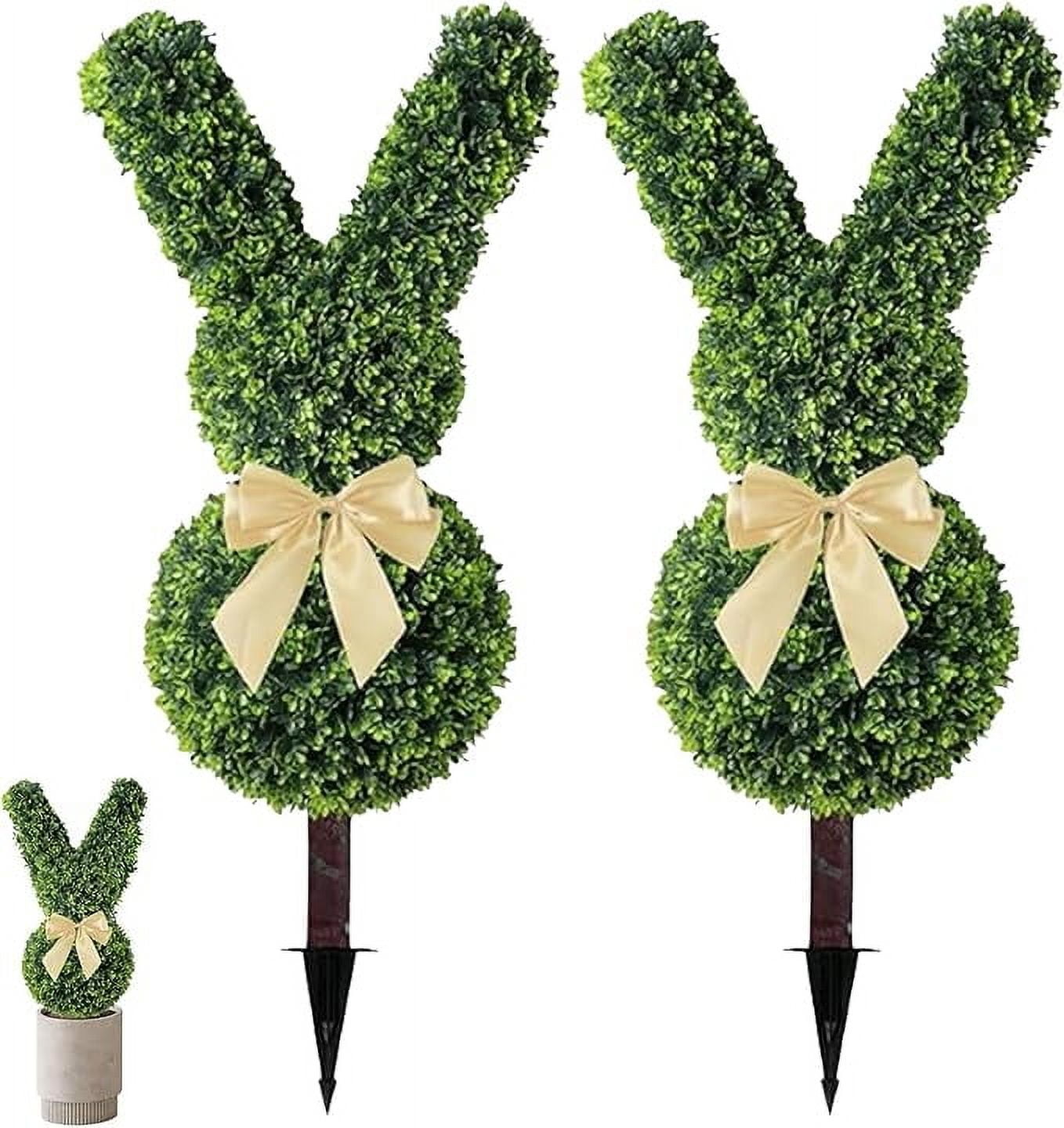 Bunny Topiary Outdoor,Bunny Topiary, Green Artificial Bunny-Shaped ...