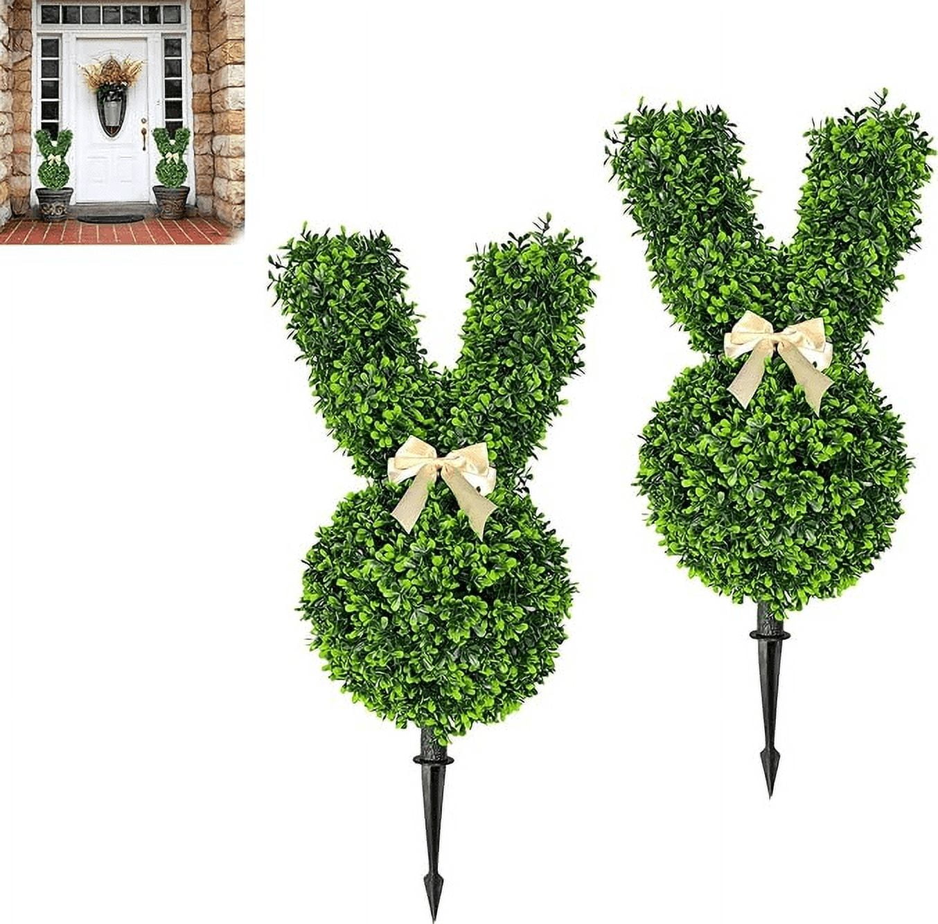 Bunny Topiary Outdoor,Bunny Topiary, Green Artificial Bunny-Shaped ...