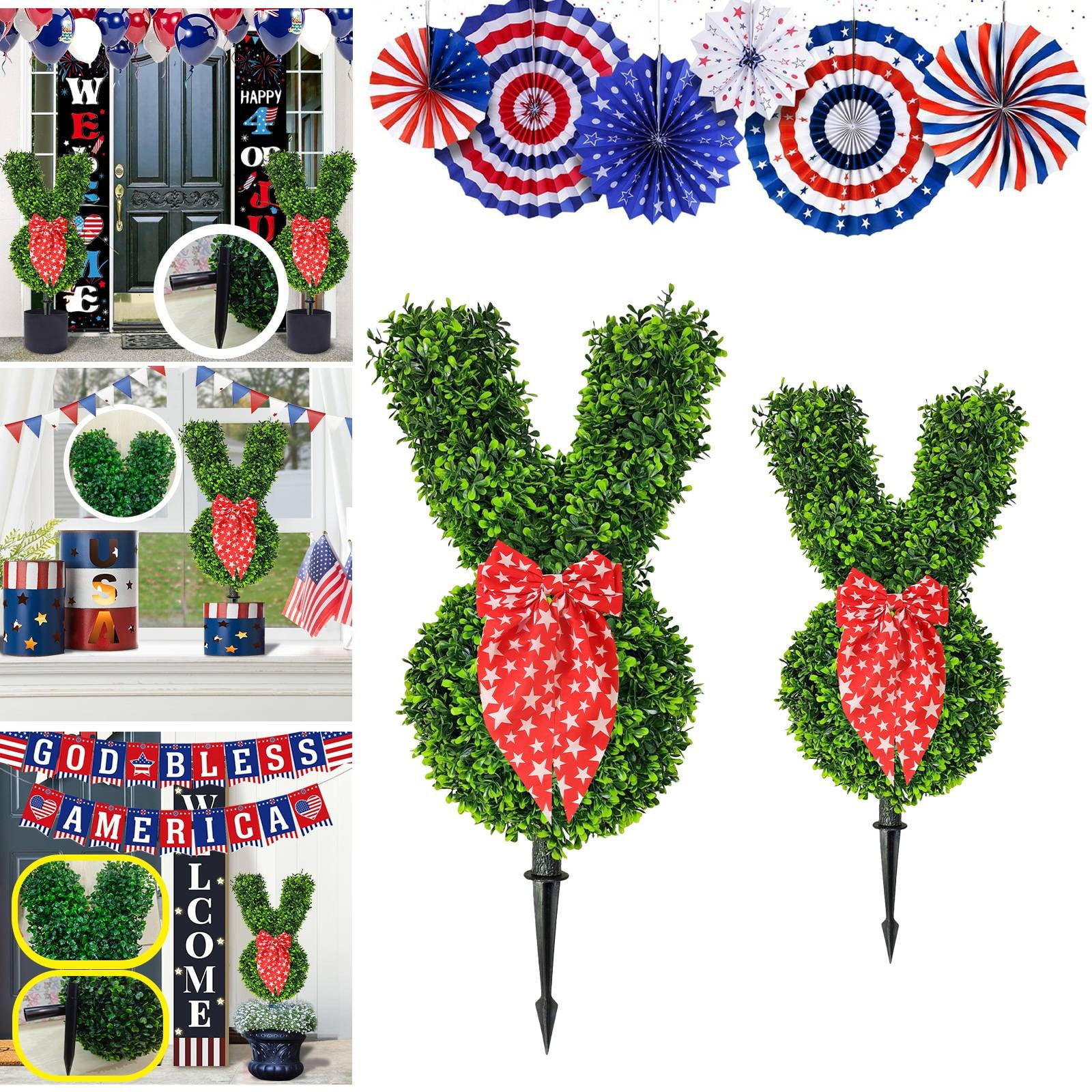 Bunny Topiary Outdoor Bunny Topiary Independence Day Outdoor ...