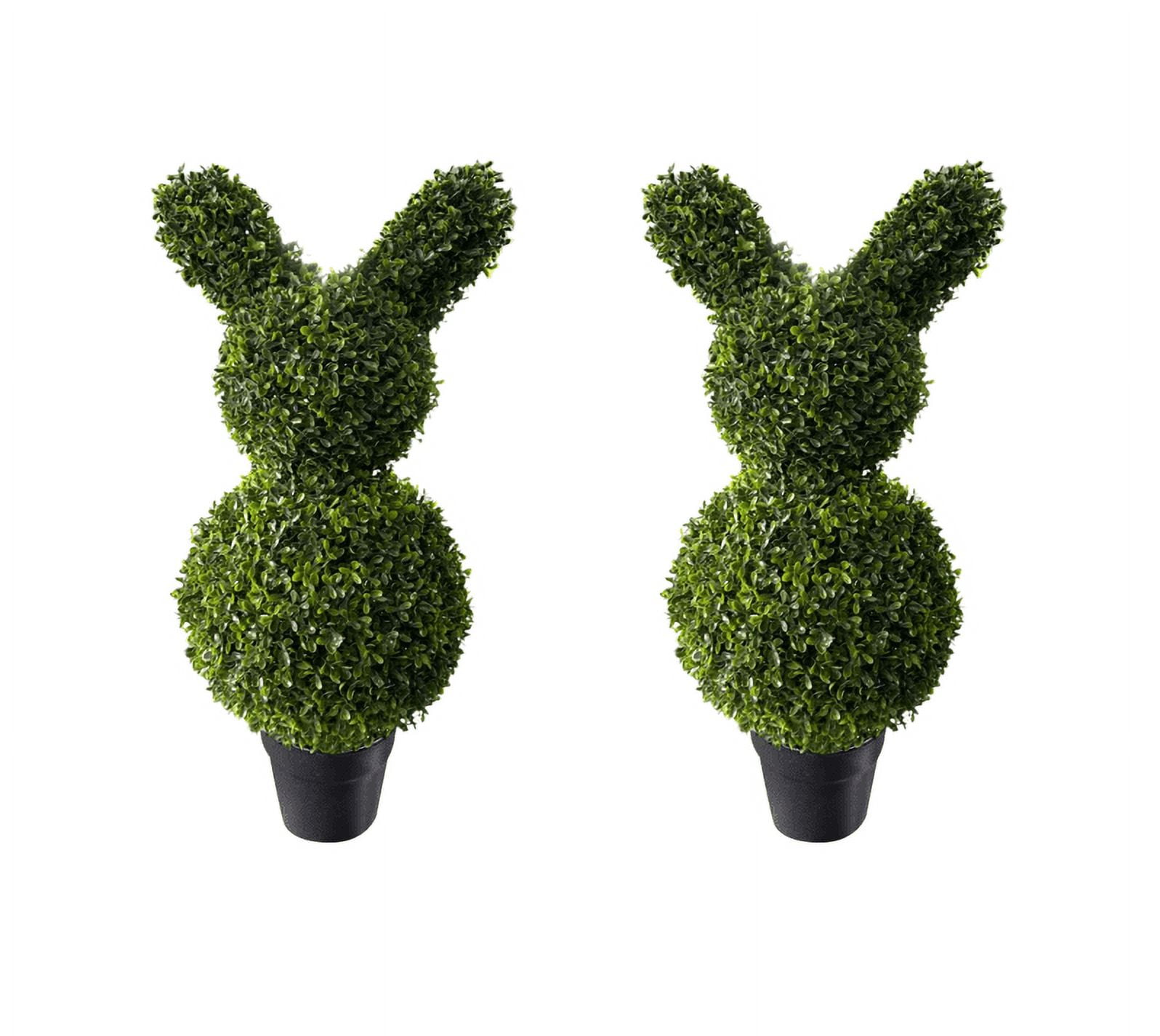 Bunny Topiary Outdoor, Easter Bunny Topiary, 28 Inch Artificial Bunny ...