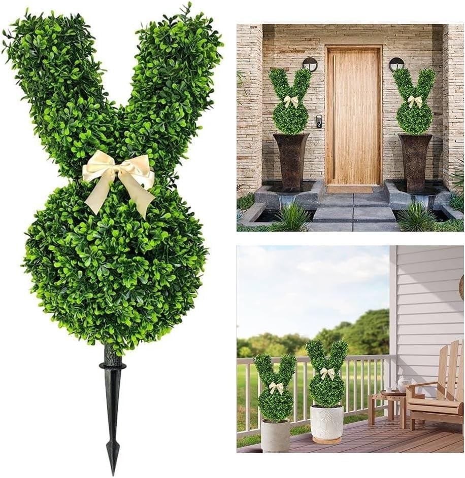 Bunny Topiary Outdoor, Easter Bunny Topiary Artificial Bunny Tree ...