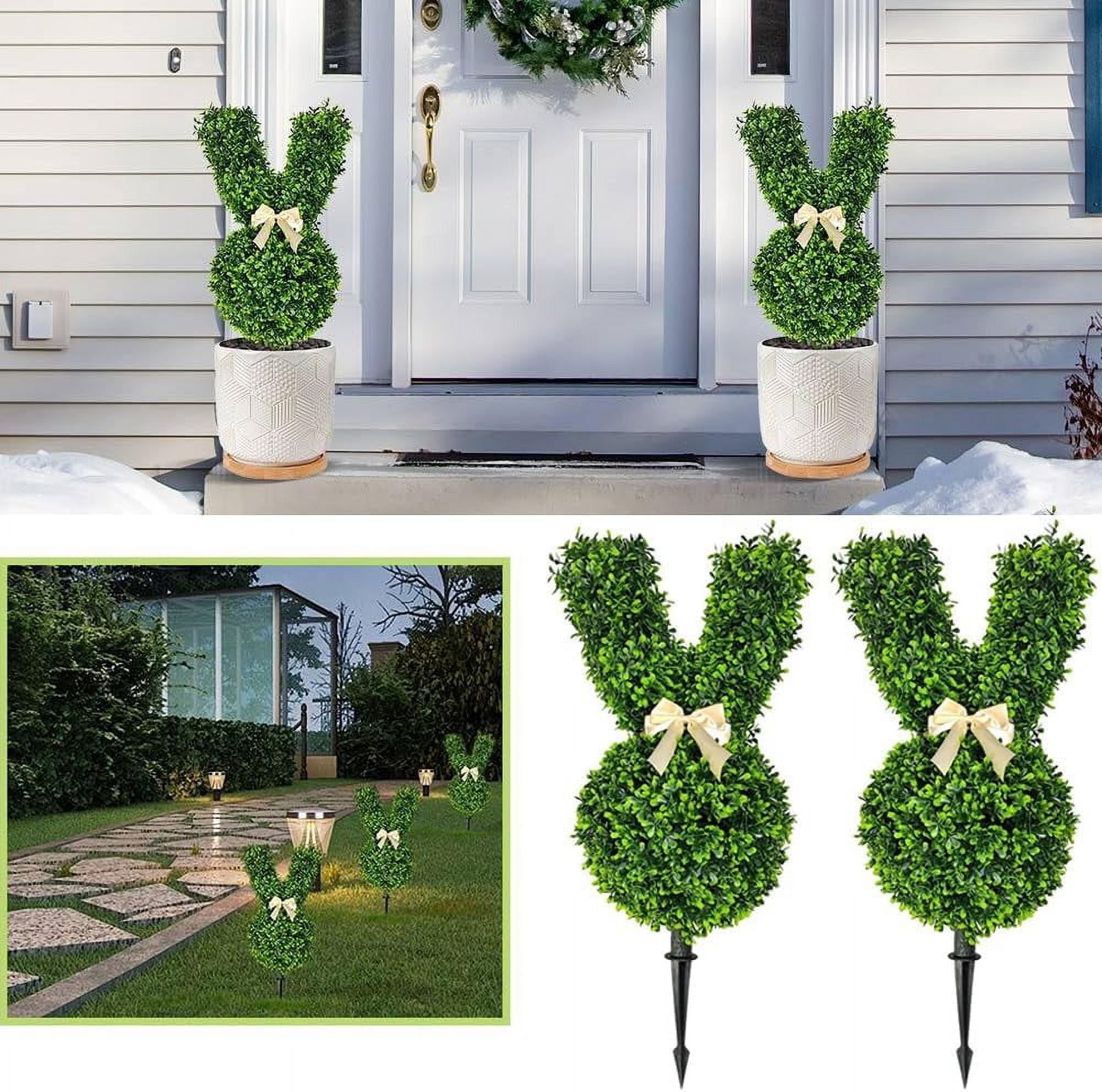 Bunny Topiary Outdoor, Easter Bunny Topiary Artificial Bunny Tree ...