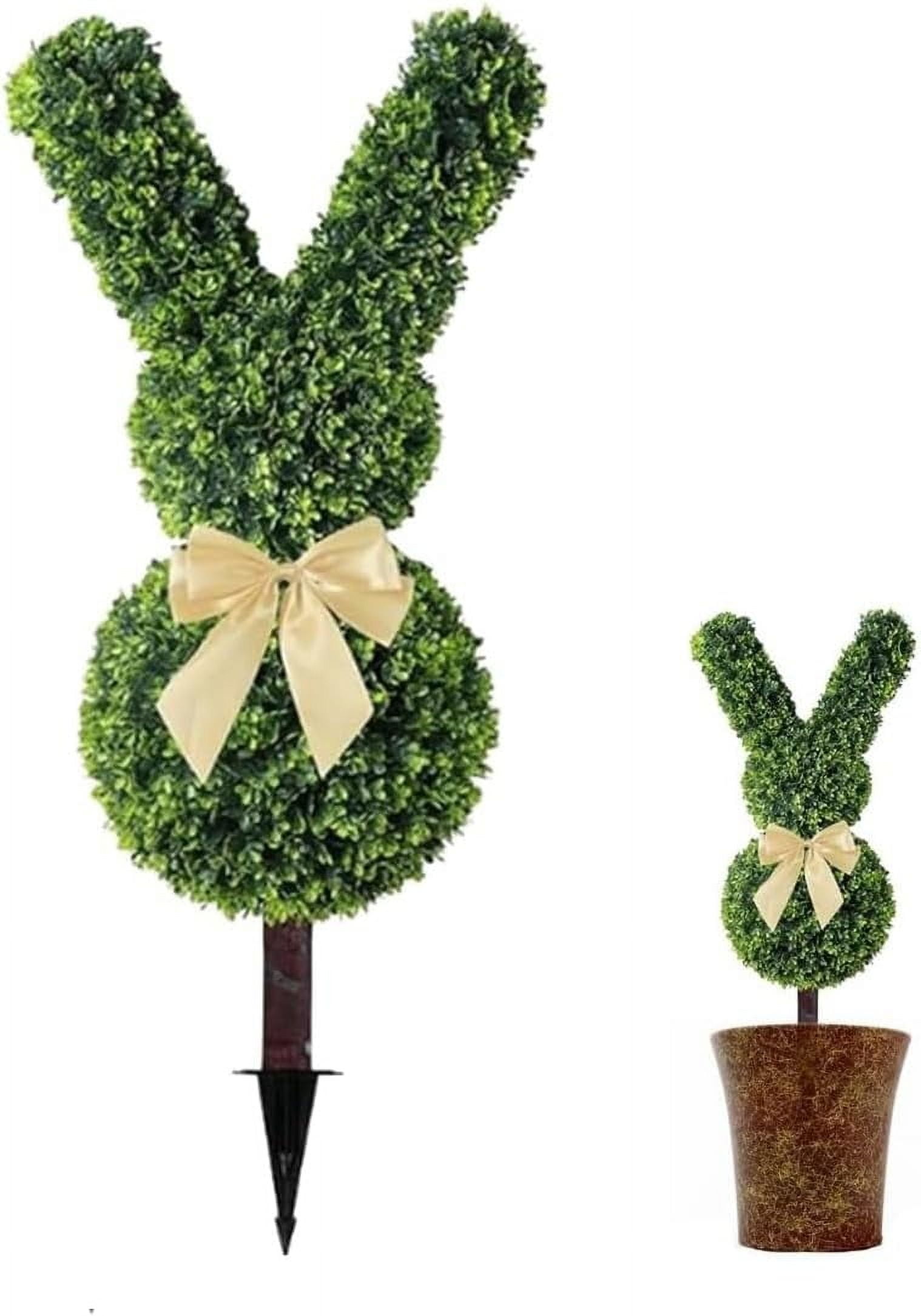 Bunny Topiary Outdoor, Easter Bunny Topiary Front Porch Decor, Green ...