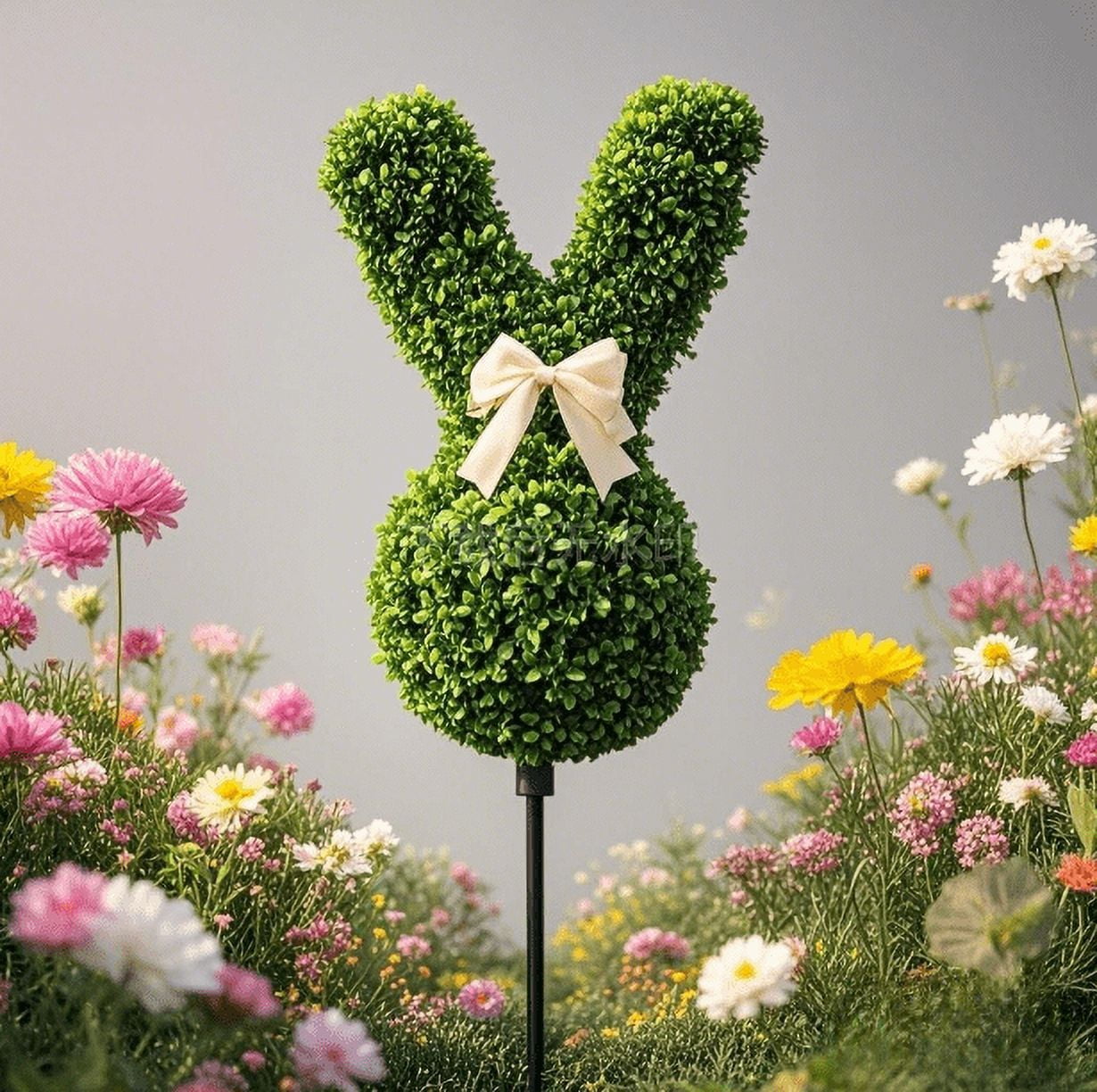 Bunny Topiary Outdoor, Easter Bunny Topiary Front Porch Decor, Green ...