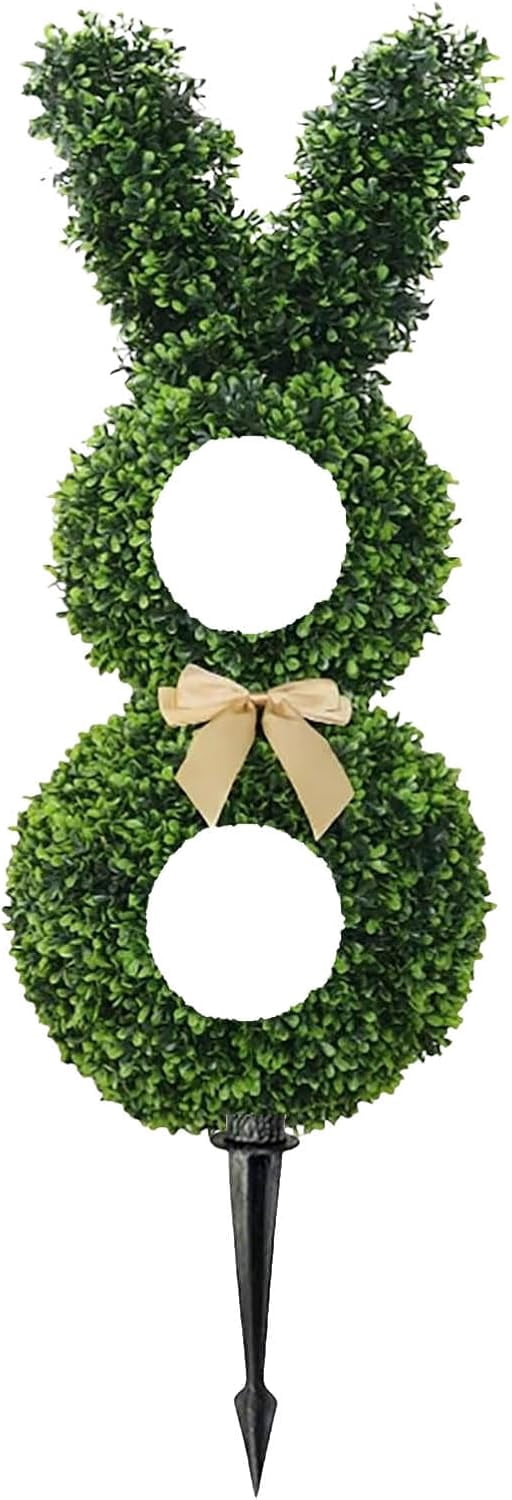 Bunny Topiary Outdoor,Rabbit Shaped Topiary Trees with Ground Spike ...