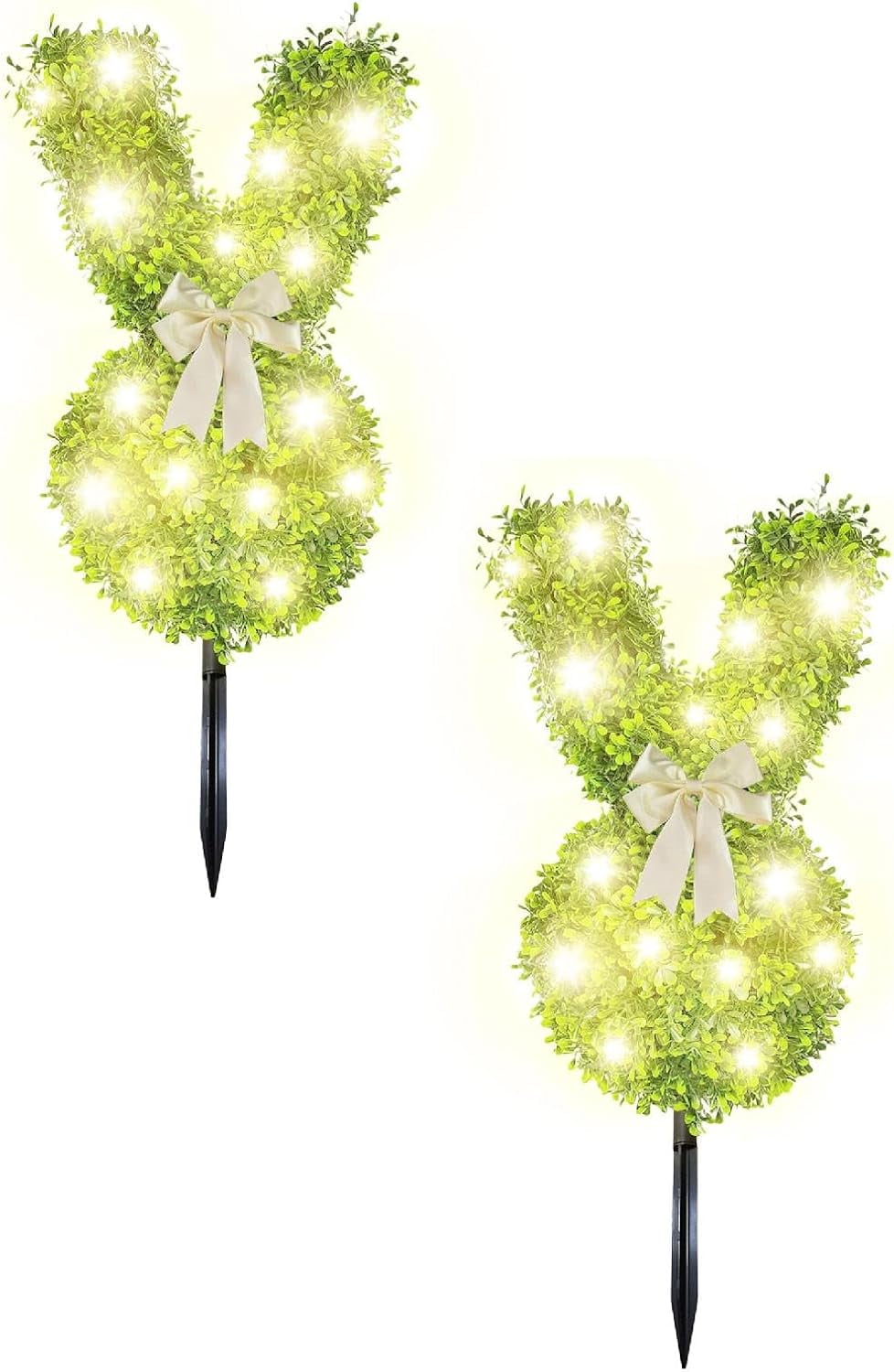 Bunny Topiary Outdoor,Rabbit Shaped Topiary Trees with Ground Spike ...