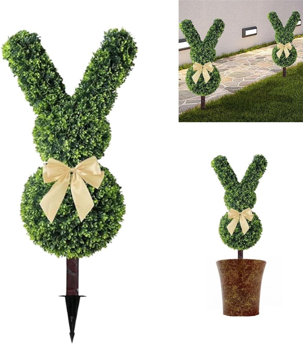Bunny Topiary Outdoor - Rabbit Shaped Topiary Trees, Easter Rabbit ...