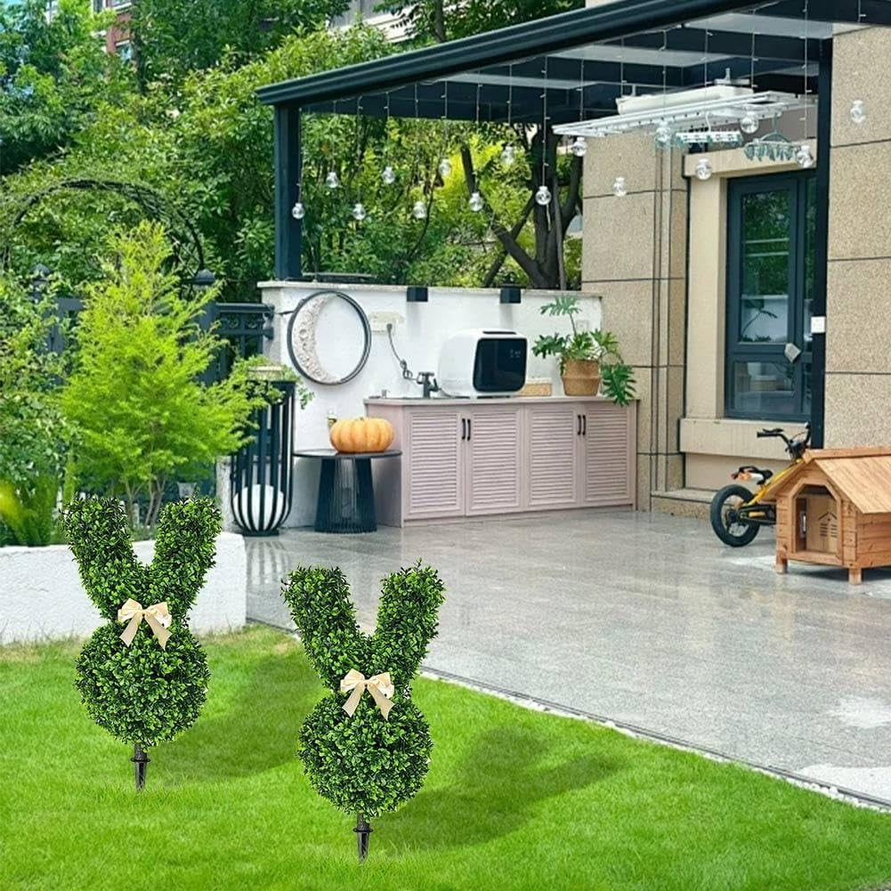 Bunny Topiary Outdoor, Topiary Bunny, Artificial Bunny-Shaped Topiary ...