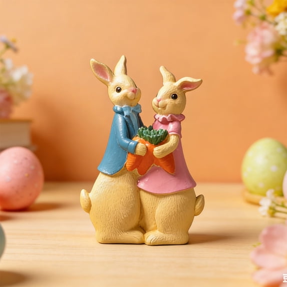 Bunny Toys, 3.5" Bunny Figures, Easter Bunny Sculpture, Cute Indoor And ...