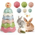 Bunny Toys, 7PCS Stacking Cups for Rabbits, Stackable Bowls and Treats ...