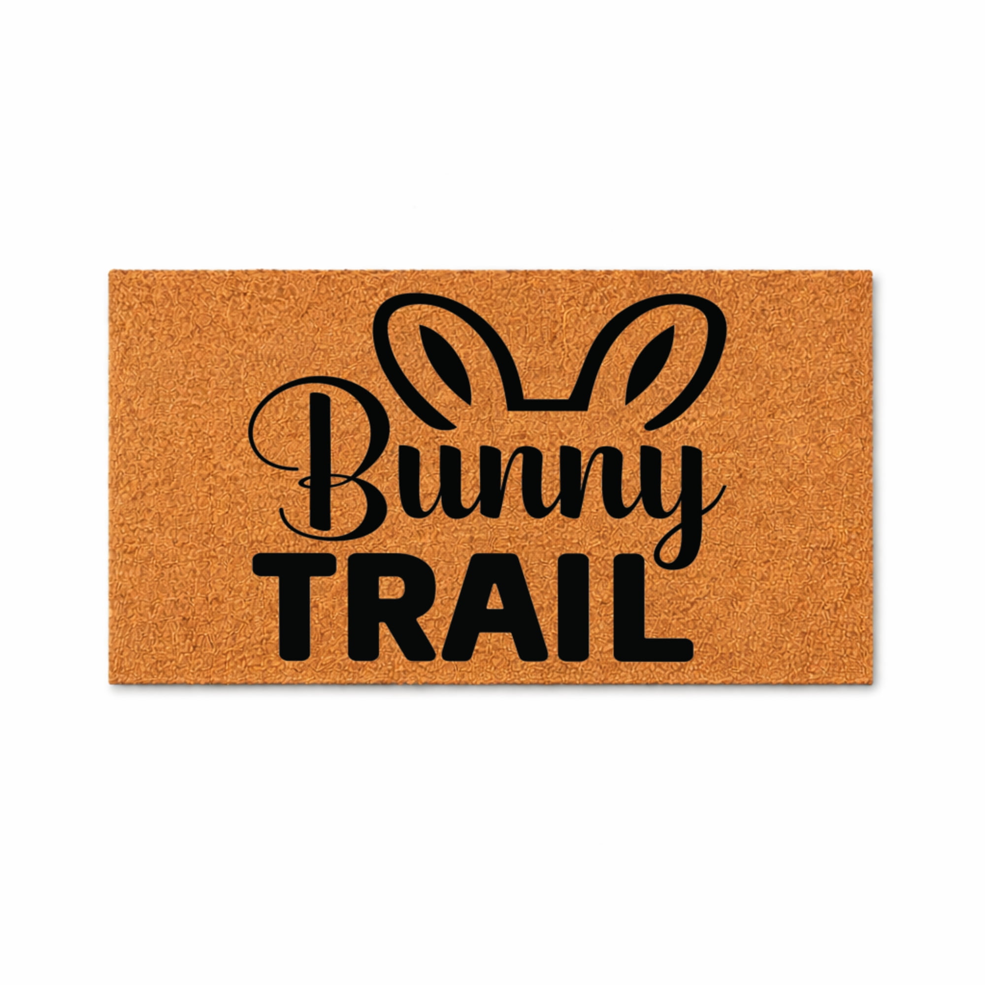 Bunny Trail Doormat, Easter Welcome Mat, Bunny Ears Design, Front Porch ...
