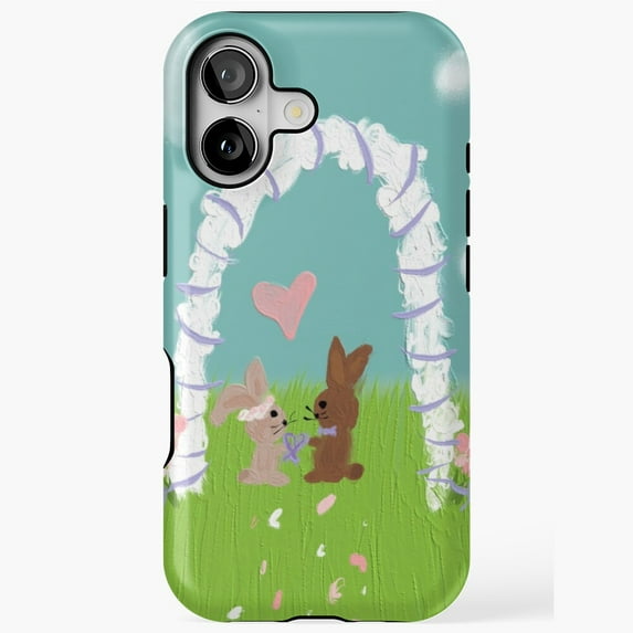 Bunny Wedding Celebration Love Art iPhone Case 17 to 11 Pro Max ...