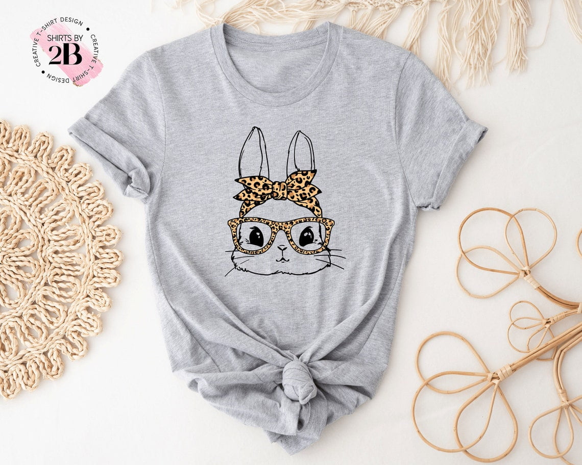 Bunny With Glasses Shirt, Bunny Shirt, Funny Easter Shirt, Womens ...