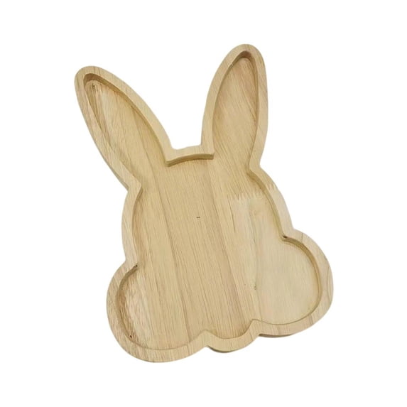 Bunny Wooden Charcuterie Board, Rustic Rabbit Shaped Serving Platter ...