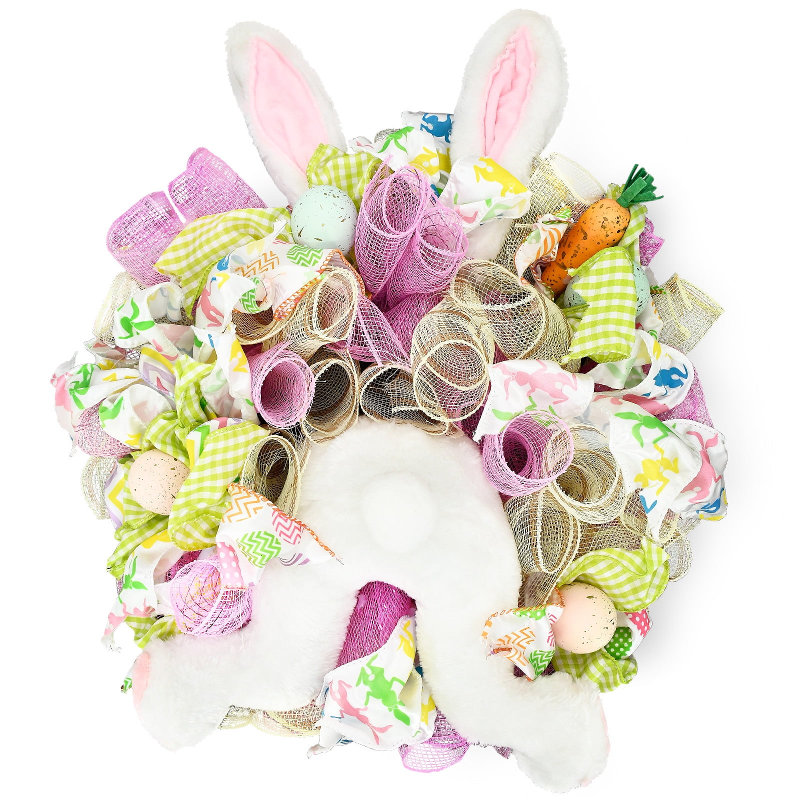 Bunny Wreath Easter Wreaths for Front Door, Rabbit Wreaths with Butt ...