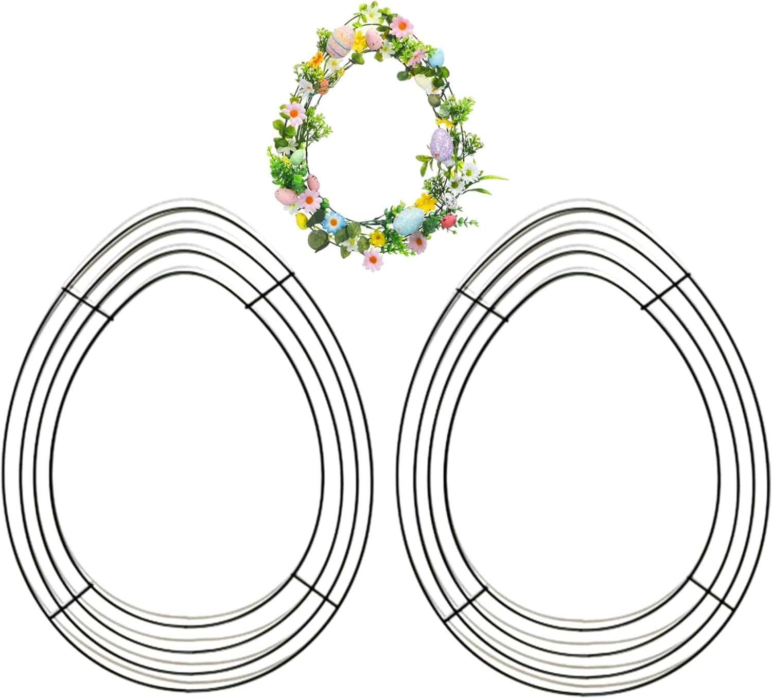 Bunny Wreath Form, 4 PCS 14 Inch Heart Shaped Wreath Forms, Bee Carrot ...