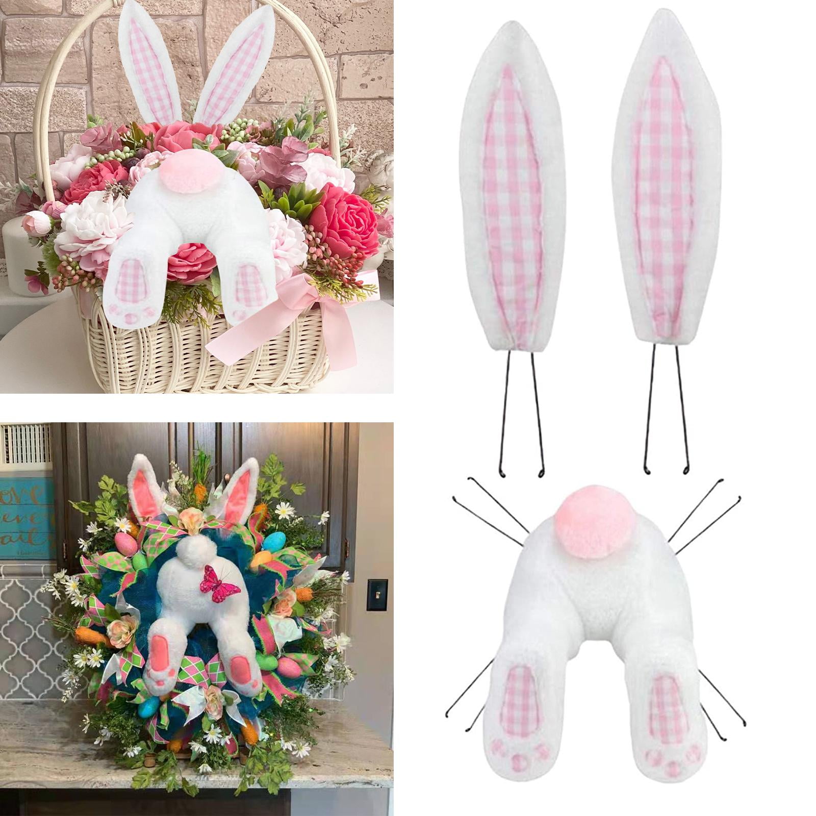 Bunny and Ears Wreath Accessories Easter Sign Wreath Attachment DIY ...