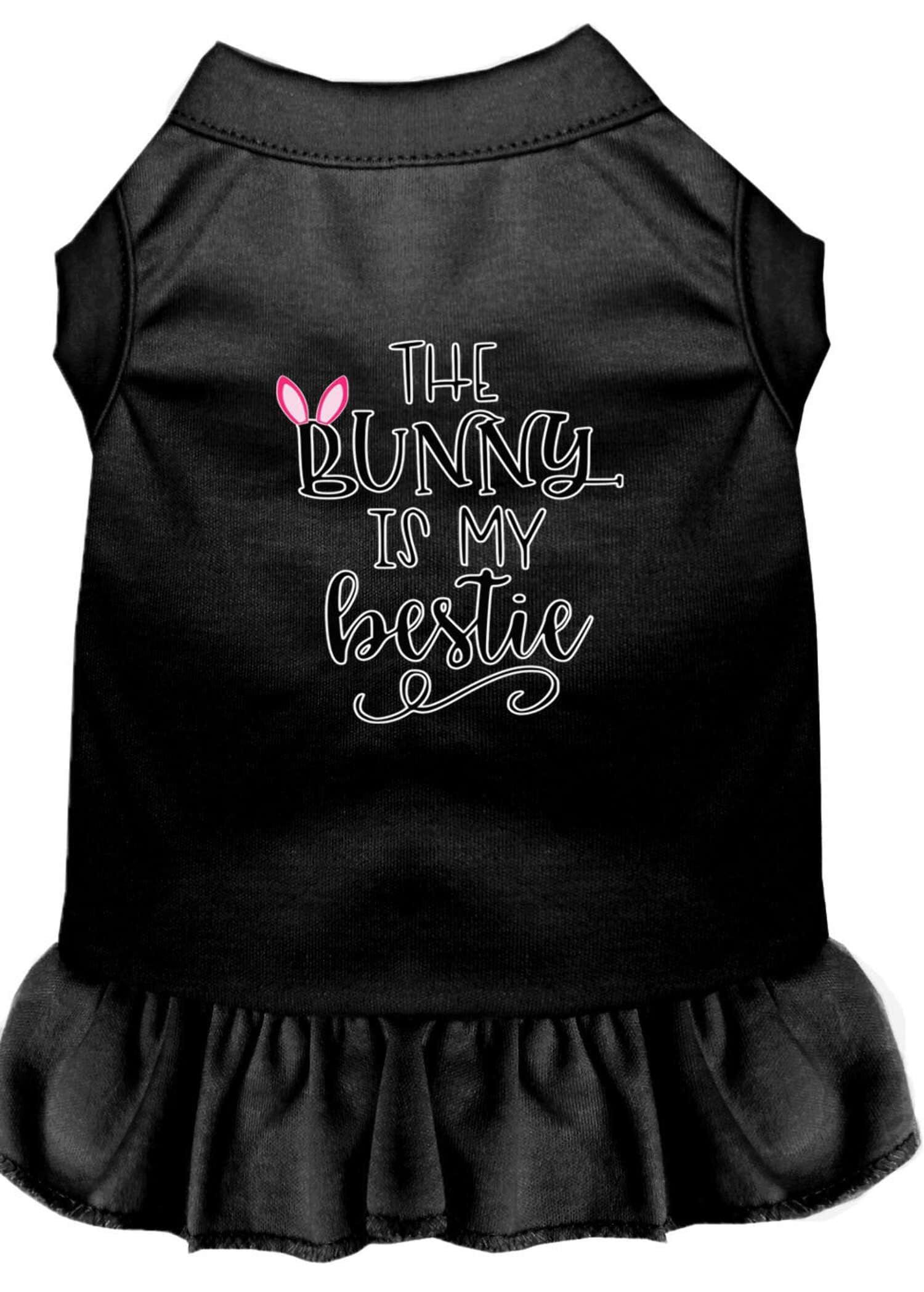 Pet Dog Cat Dress Screen Printed, "The Bunny Is My Bestie" - Walmart.com