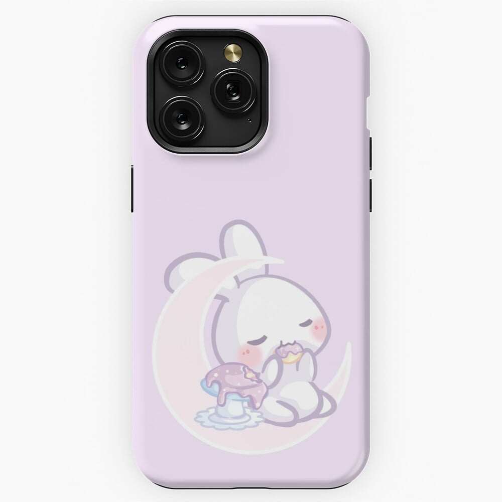 Bunny on Moon with Purple Mushroom Cake Phone Case iPhone Case 17 16 15 ...