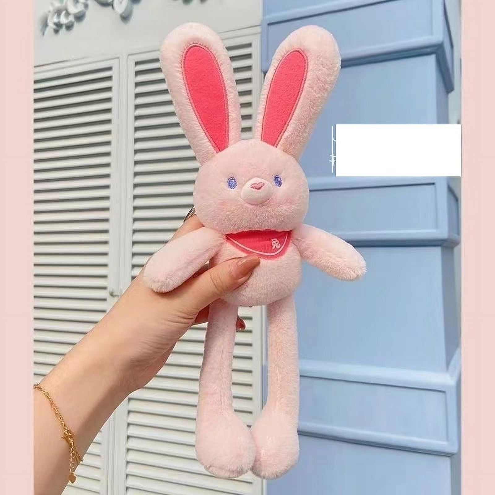 Bunny with Adjustable Legs Plush Stretchable Rabbit Doll Legs and Ears ...