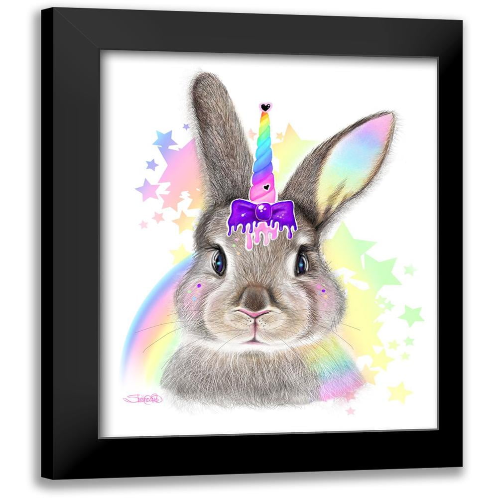 BunnyCorn 12x14 Black Modern Framed Museum Art Print Titled - Sheena ...