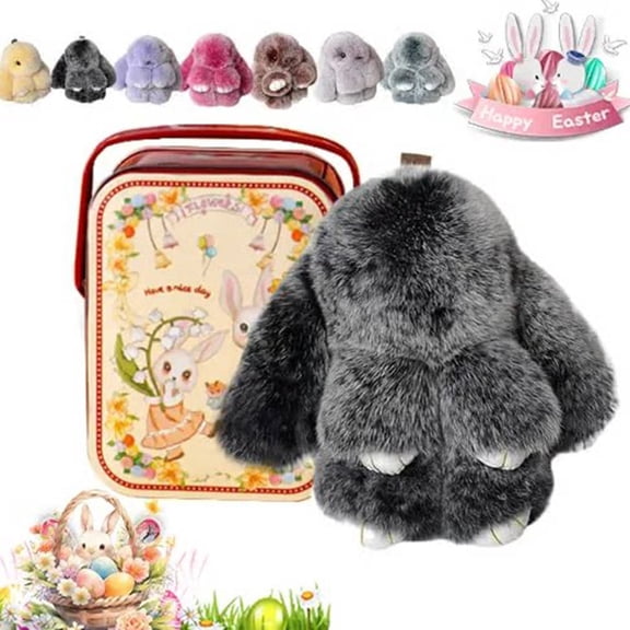 Easter Keychain With Tin Box, Bunny Lucky Keychains, Cute Lulu ...