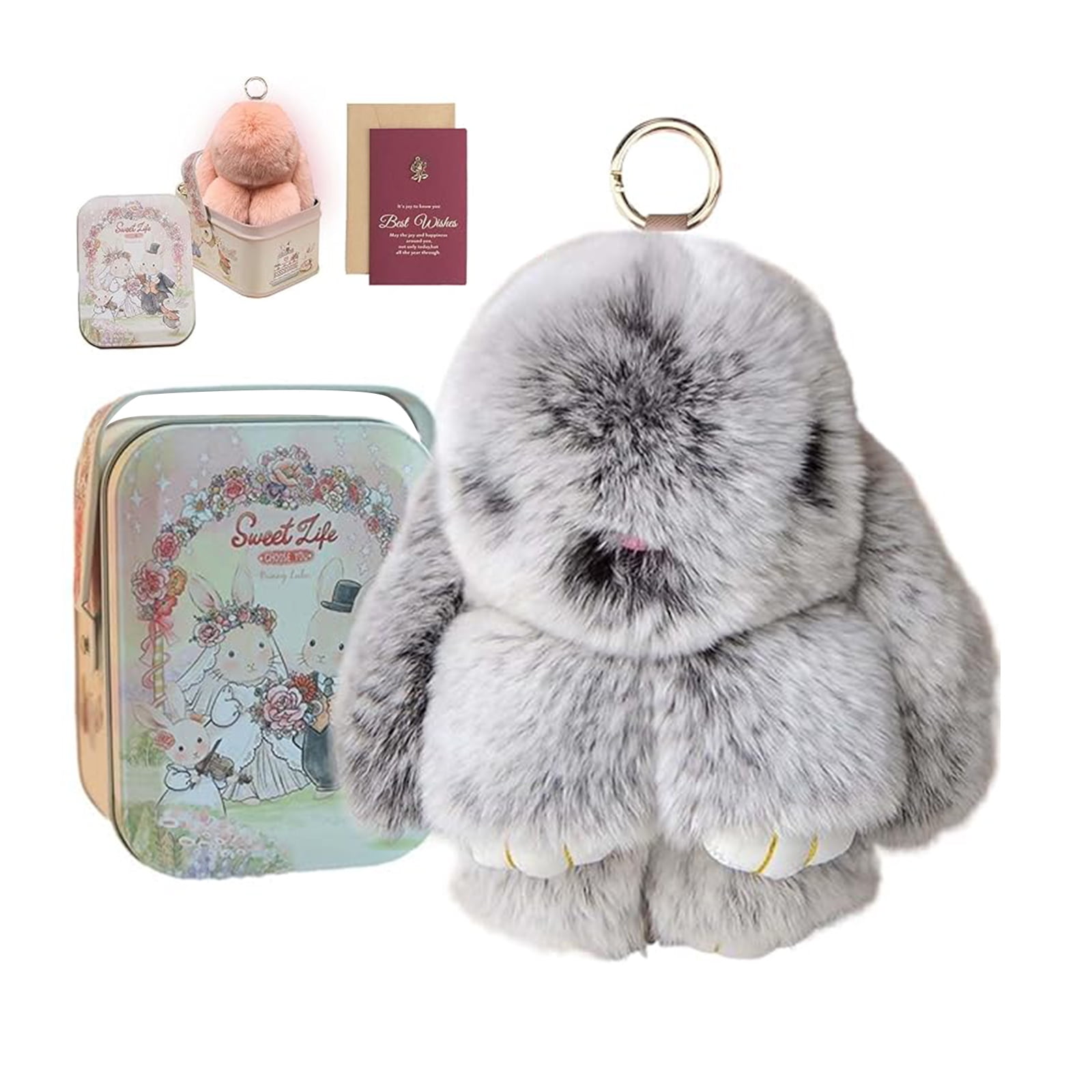 Bunnylulu Keychain, Bunny Lulu Keychain, Cute Bunny Keychain With ...