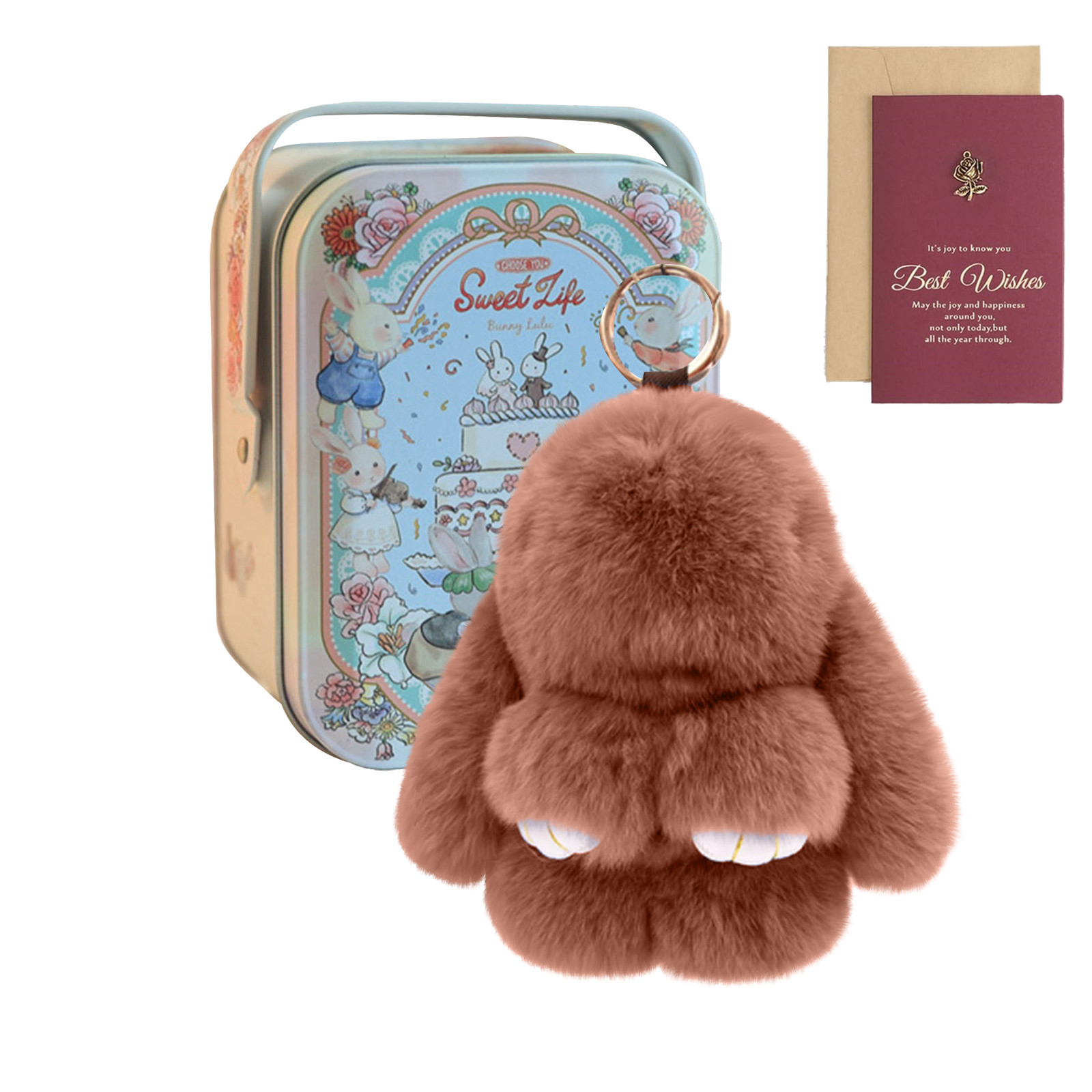 Bunnylulu Keychain, Bunny Lulu Keychain, Cute Bunny Keychain With ...