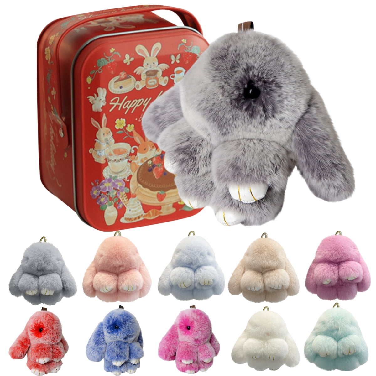 Bunnylulu Keychain, Bunnylulu, Bunny Keychain Plush With Exquisite Box ...