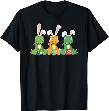 Bunnysaurus Easter T Rex Cute Baby T Rex Baby Kid Dinosaurs T-Shirt ...