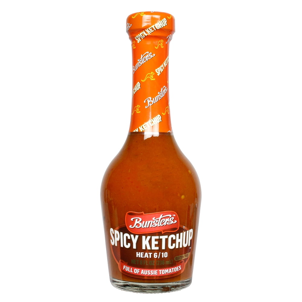 Bunsters Spicy Australian Ketchup Heat 6/10 Vegan Gluten Free Non Gmo 8 ...