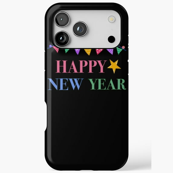 Bunting Banner Happy New Year Party iPhone Case 17 11 12 13 14 15 16 ...