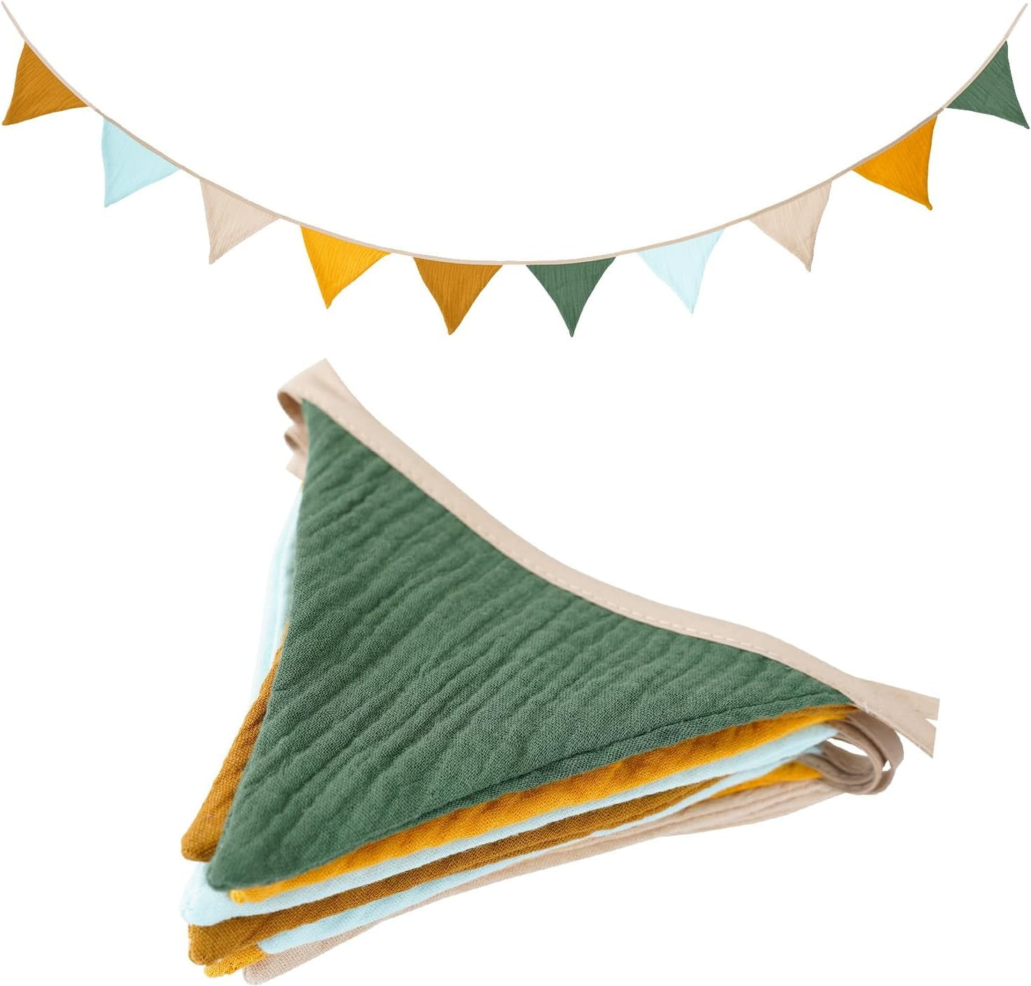 Bunting Banner Triangle Flags Fabric, Garland Bunting Flag Banners for ...