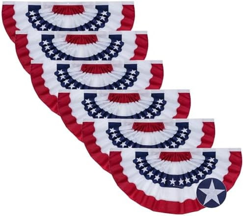 Bunting Flag 3x6 Feet Outdoor (6 PCS), Embroidery Stars American US ...